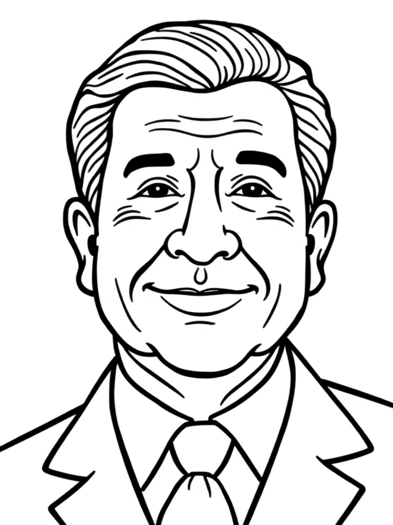 President Alberto Fernández Coloring Page | Free Printable | MagicTellers