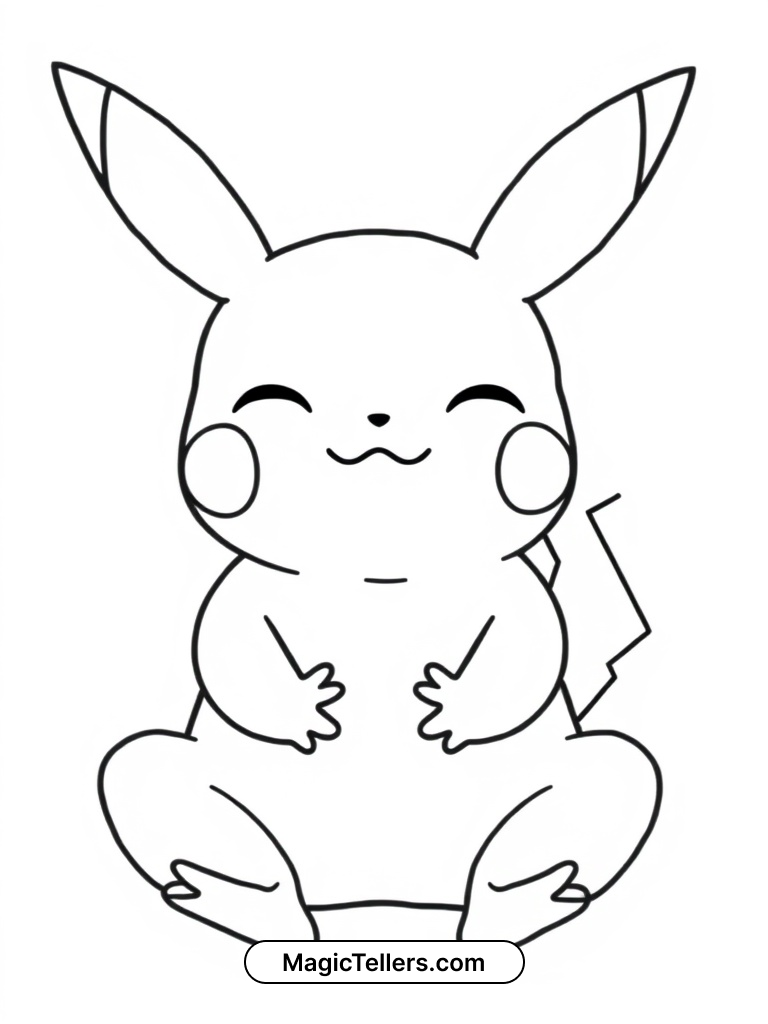 Pikachu Yoga Coloring Page | Meditation Zen | MagicTellers